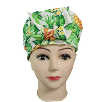 Shower Cap,Fashion Lady Sexy Polyester Waterproof Bath Salon Hair Cap ...