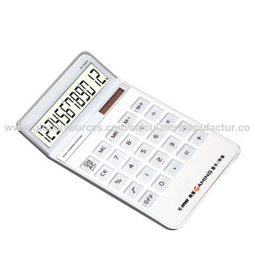 China 10-digit solar dual power plastic big key color calculator on ...