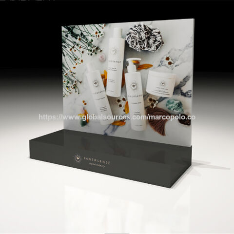 Detachable Skincare Bottle Display Stand Makeup With Led Acrylic ...