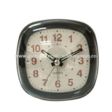ANALOGUE ALARM CLOCK WITH LED LIGHT CT-020RC, DESK ALARM CLOCK RETRO ...