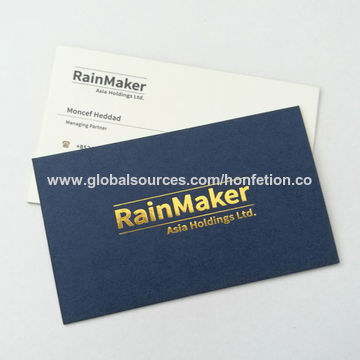 Buy Wholesale China Golden Hot Stamping Name Card Printing With Color ...