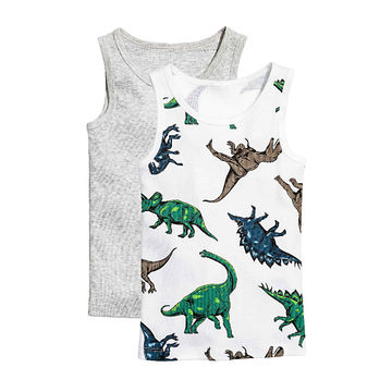 Buy Wholesale China Custom Printing Cotton Cartoon Tank Tops For Boys ...