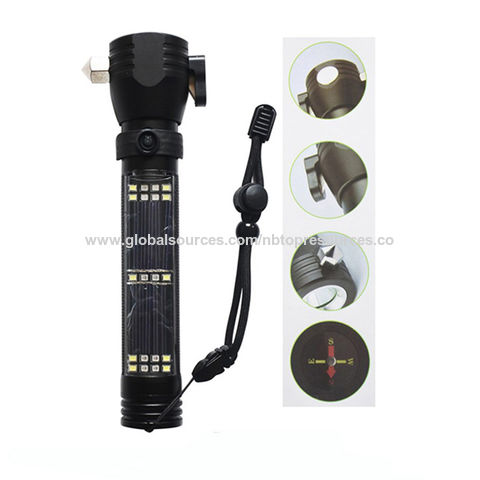 Buy Wholesale China 3 In 1 Camping Flashlight With Safe Hammer And ...