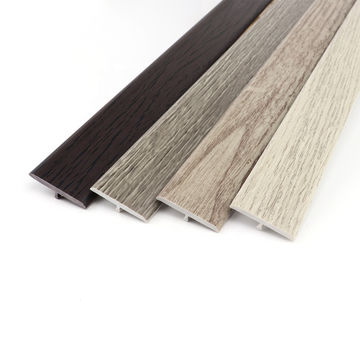 China Plastic T shaped molding edging surface printed decorative PVC T ...