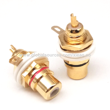 Solder Type RCA Female RCA Connectors, Gold RCA Connectors Gold Plated ...