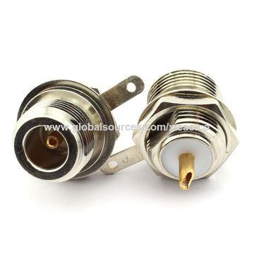 China Female with nut nickel plated N connector on Global Sources,N ...