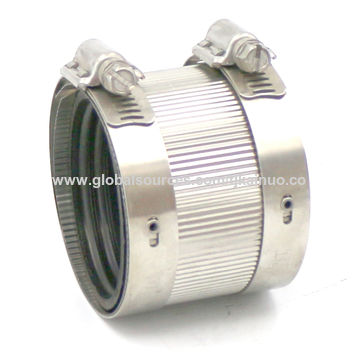 Steel flexible A type 4" excavator hubless no hub coupling for pipe ...