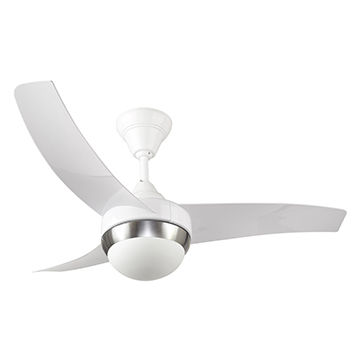 China 42" white color ceiling fan with LED light, glass light shade,3 ...