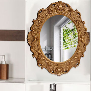 Factory Sale Customized Ornate Pu Mirror Frame For Bathroom Decoration ...