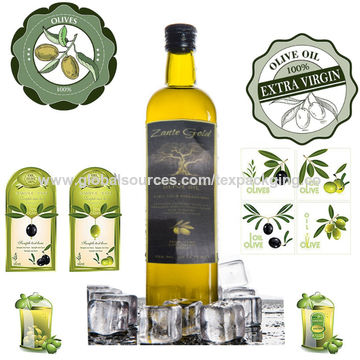 Adhesive Organic Coconut Olive Beard Essential Oil Bottle Custom White ...