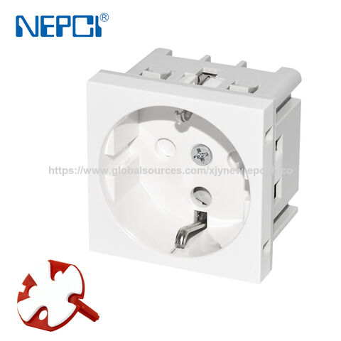 Screw type German power socket outlet with protector 2P+E 16A XJY-QB-57 ...