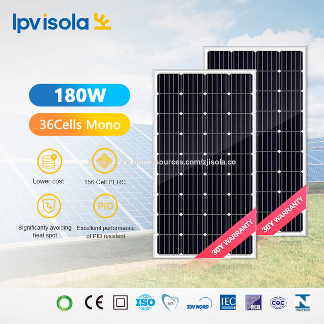 Buy Wholesale China 160w/170w/180w/190w Mono 156 Cells Solar Module Pv ...