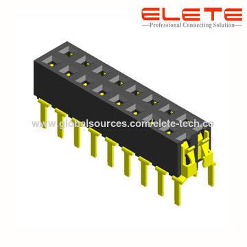 China Pitch 2.54*2.54mm female header Dual Rows Bottom Entry Type 2*8 ...