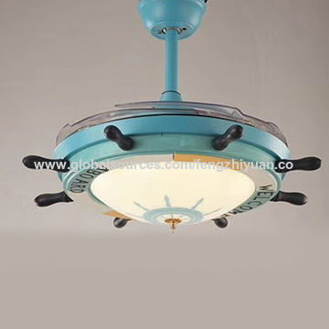 China 42" LED ceiling fan light,special design,rudder shape,3 colours ...