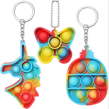 China Manufacturer silicone push mini poppits keychain autism sensory ...