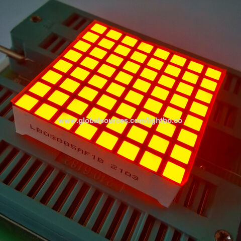 China Ultra bright orange 8*8 Square dot matrix led display Row anode ...