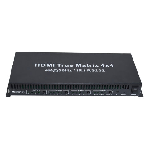 4K HDMI True Matrix 4X4 with IR / RS232 control, HDMI Matrix 4X4 4K ...