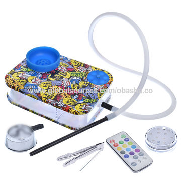 Buy Wholesale China Hot Selling Shisha Portable Acrylic Hookah Mini Led ...