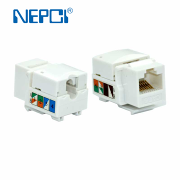 China NEPCI UTP RJ45 keystone jack module 90 degree XJY-NE-170-CAT6 dual IDC unshielded network ...