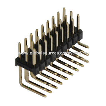 Buy Wholesale China 2.54mm Pin Header Triple Row Right Angle Dip & 2 ...