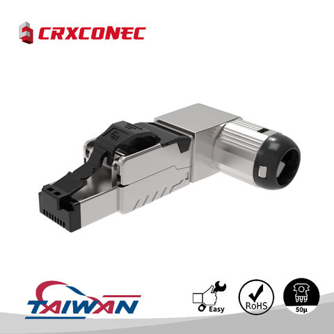 Taiwan Cat6A Angled Industrial RJ45 Connector on Global Sources,cat 7 ...