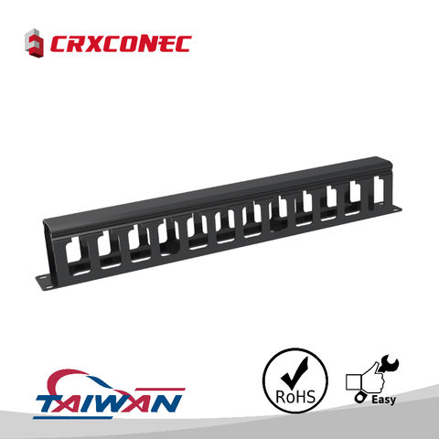 Taiwan Aluminum 1U 12 slots 19 inch Network Ethernet Cable Management ...
