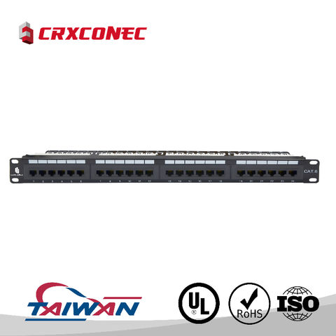 Buy Wholesale Taiwan Rack Mount Flat 1ru Utp Patch Panel 24 Port Cat6 ...