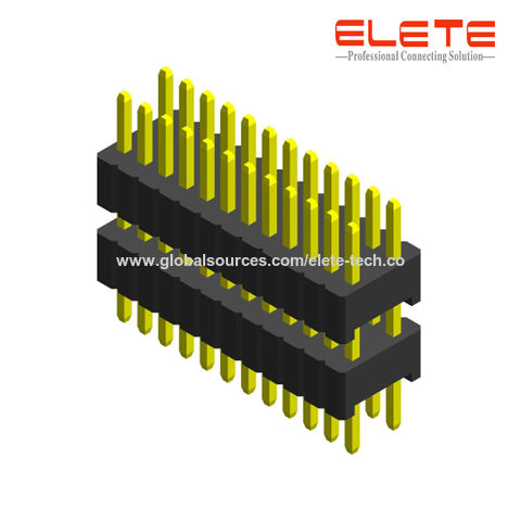 1.27mm*2.54 Mm, Double Layer Plastic,dual Rows Straight Dip 12 Pin ...