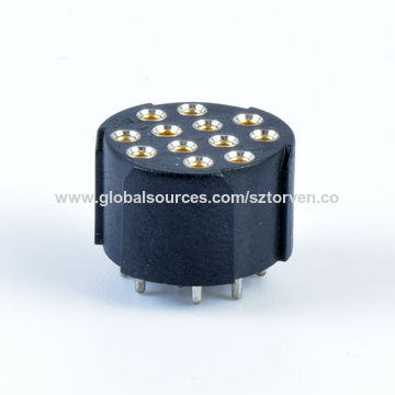 Machined Pin socket connector, 2.54mm Pitch 12PIN,PCB type for mating ...