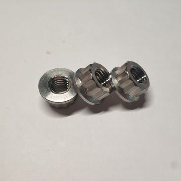 China Titanium 12 Point Flange Nut 12pt nuts Conical Lugnut M8x1.25 12 ...