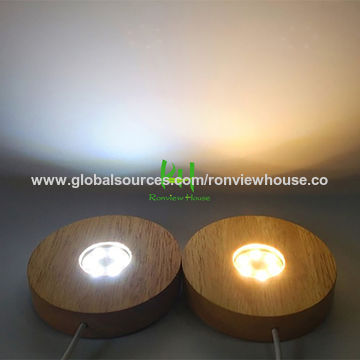 Buy Wholesale China Led Holders Lamp Sockets Wood Led Luminous Base ...