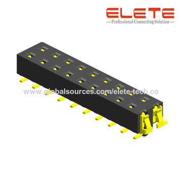 Female Header, 2.54mm Pitch Smt Type Pcb Connector With Locating Peg, H ...