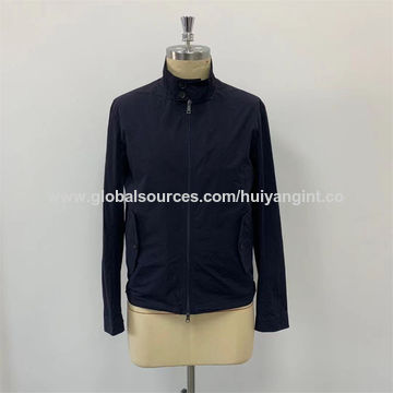 Men's raised collar casual jacket stretch fabric jacket, raised collar ...