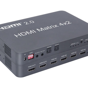 China 4K HDMI Matrix 4x2,HDMI Matrix 4 in 2 output support 3D on Global ...