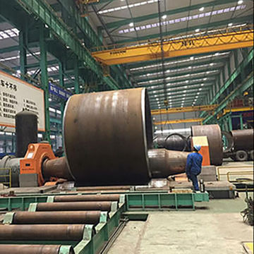 China Round shell plate with flame cutting rolling welding fabrication ...