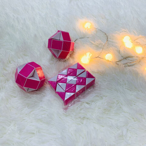 Brain teaser puzzle folding magical cube snake cube magic ruler fidget ...