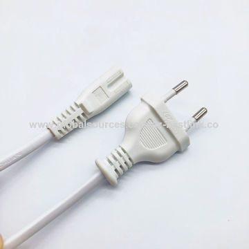 Buy Wholesale China Ac Cord, Power Cable, Euro 2 Pin Ac Cable,2pin ...
