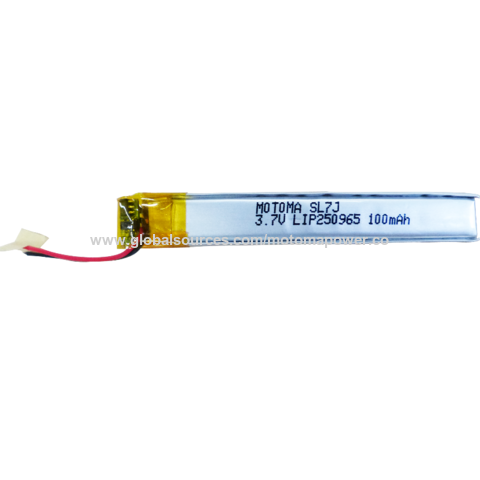 China Strip and bendable lithium polymer battery 3.7V 100mah for IoT ...