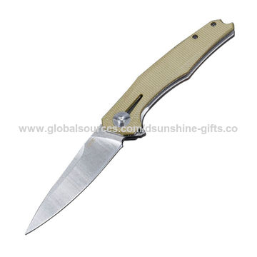 China CNC Folding Knife with High-density G10 handle on the front, high ...