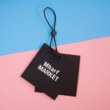 Buy Wholesale China Square Hang Tag, Black Hang Tag With White Print ...