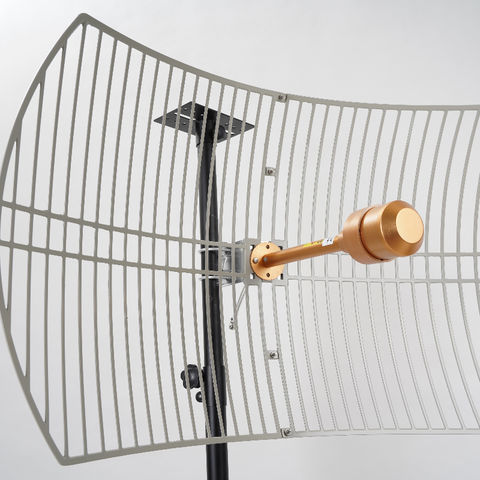 Buy Wholesale China 4g 2*24dbi 1700-3800mhz Golden Parabolic Antenna ...