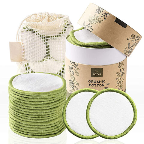 Reusable Bamboo Cotton Washable Makeup Remover Pads Set Eco Friendly ...