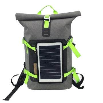 Usb charger panel waterproof laptop solar backpack Solar bag, solar ...