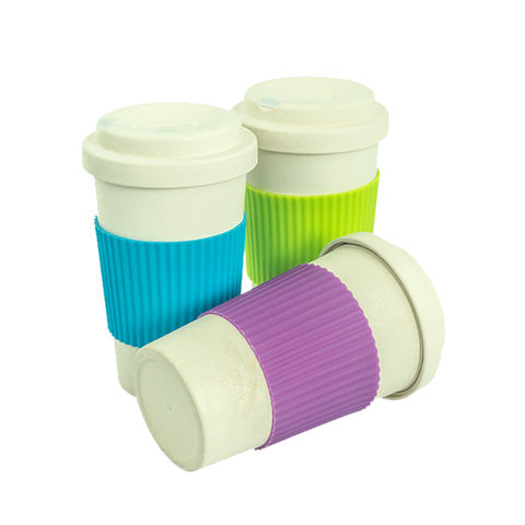 Buy Wholesale China Custom 350ml Bamboo Fiber Coffee Mugs With Heat ...