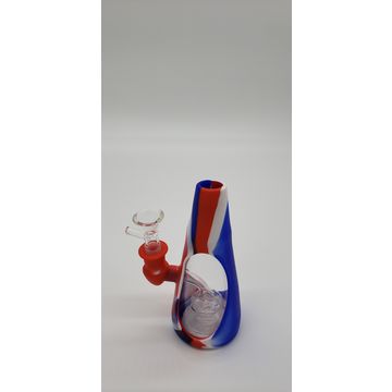 5inch Conical Glass And Silicone Rig Smoking Pipe Bong Made Of Thick ...