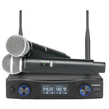 China Dual channel wireless microphone digital PLL&ID pilot technology ...