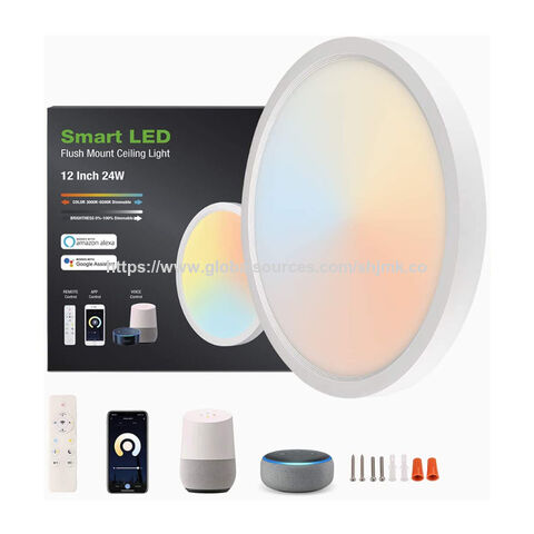 China Smart LED Ceiling Light Flush Mount Dimmable WiFi APP & Remote ...