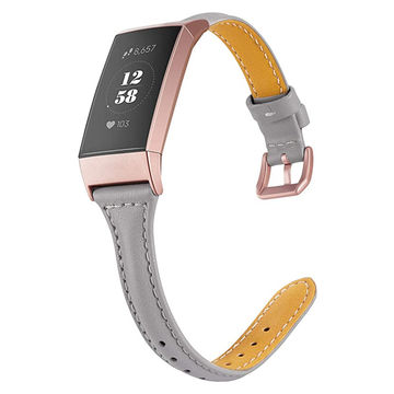 Buy Wholesale China Bands For Fitbit Charge 3 , Slim Genuine Leather ...