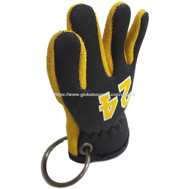 Hong Kong SAR Mini Glove Keychain, Suede Leather Finger Shape Keychains ...
