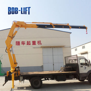 Knuckle Boom Mini 10 Ton Hydraulic Self Loading Lorry Truck Crane ...